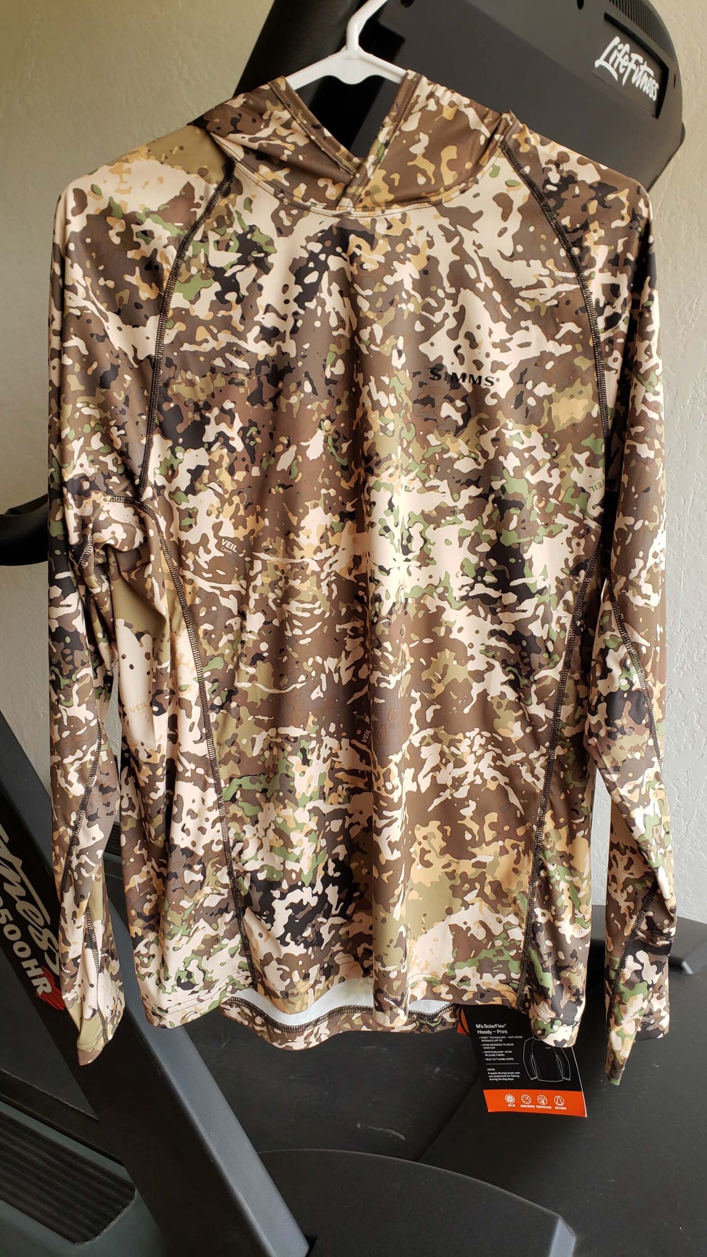 Simms Solarflex Sun Hoody- Desert Camo - New Med - Backpacking Light